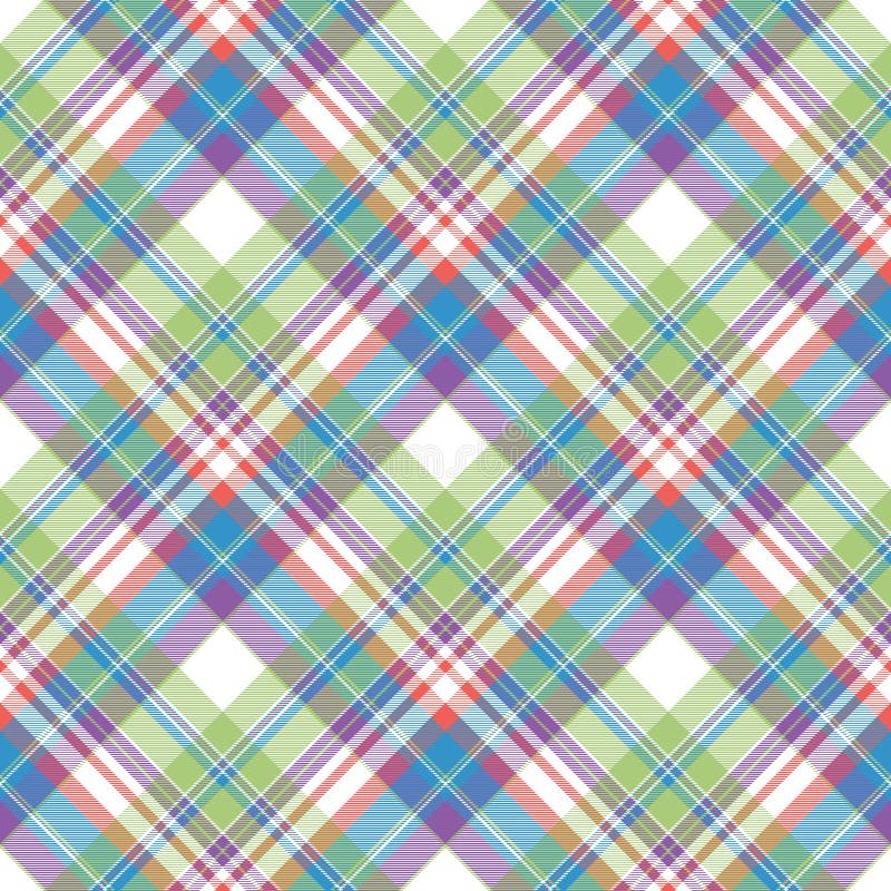 Tartan Color Plaid Fabric Seamless Pattern Stock Vector - Illustration ...