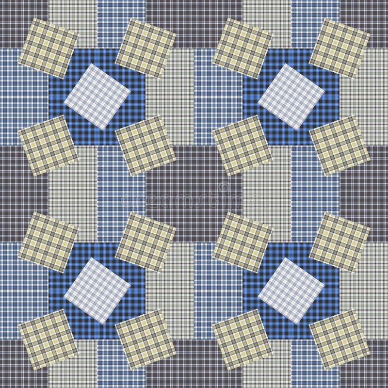 Tartan Patchwork Seamless Rustic Pattern Stock Photo - Image of design ...