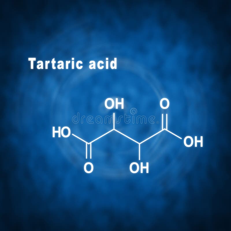 Tartaric Acid, Structural Chemical Formula Stock Illustration ...