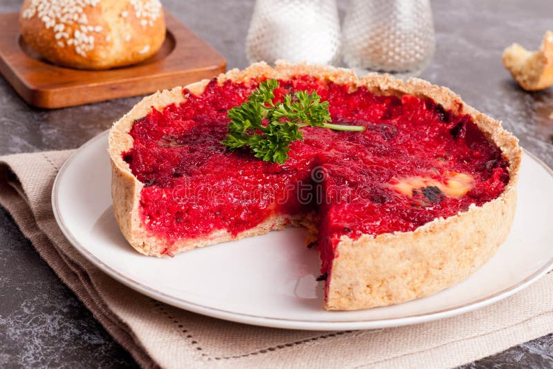 Tartlet with Beetroot, Parsley and Goat Cheese | Beet Pie Stock Image ...