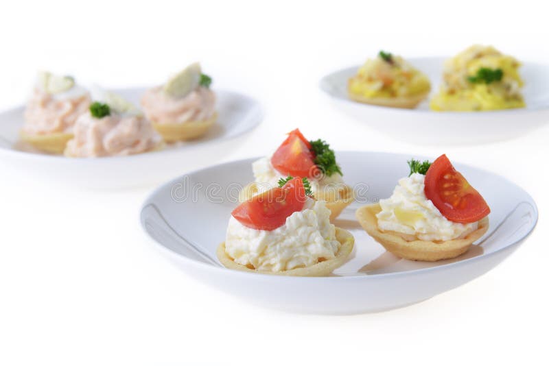 Tartlet with cream stock photo. Image of tomato, tartlet - 50901284