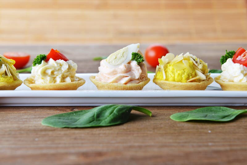 Tartlet with cream stock photo. Image of puff, dinner - 50901452