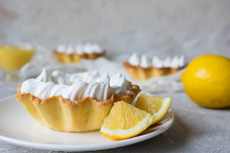 Tartlets from Shortcake with Lemon Cream Stock Image - Image of crust ...