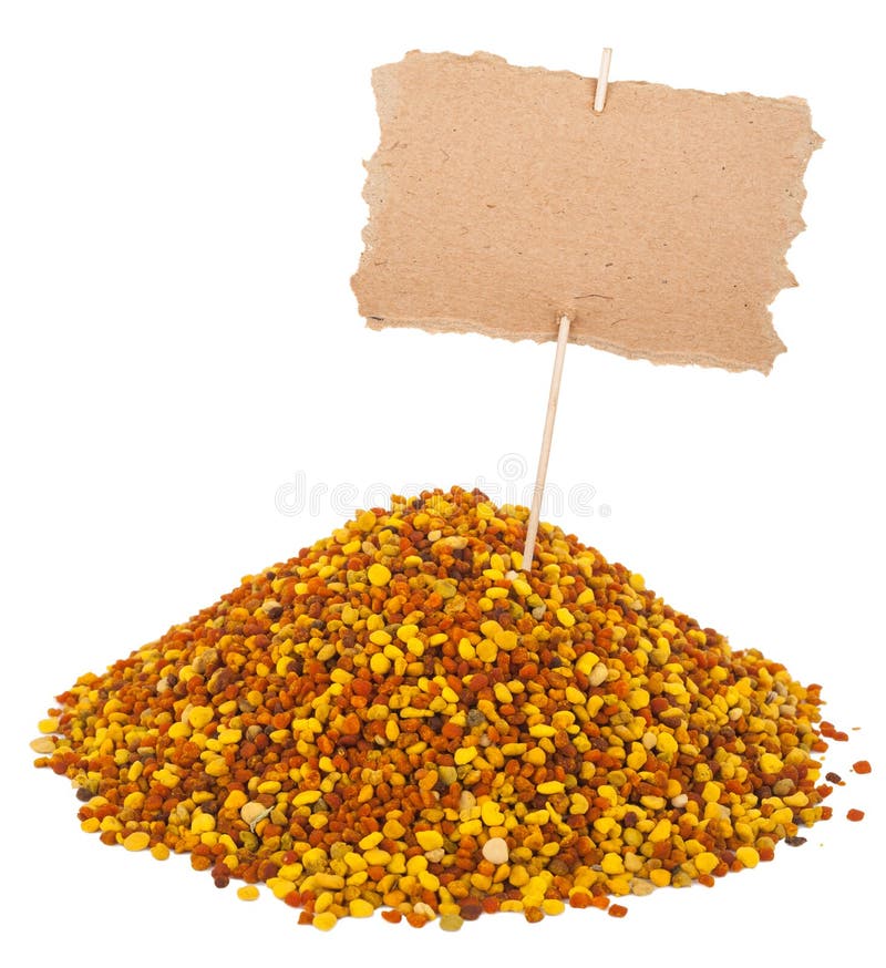 Tas De Pollen D'abeille Sur Le Fond Blanc Produit D'abeille Image stock ...