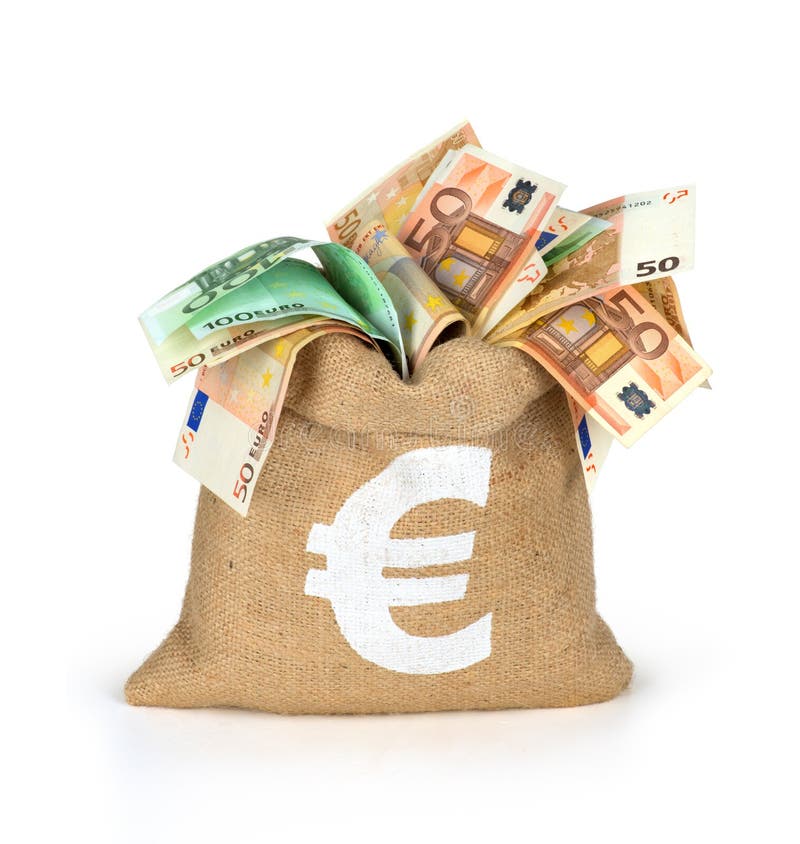 Tasche Des Geldes Mit Unterschiedlichem Stockbild - Bild von europäisch ...