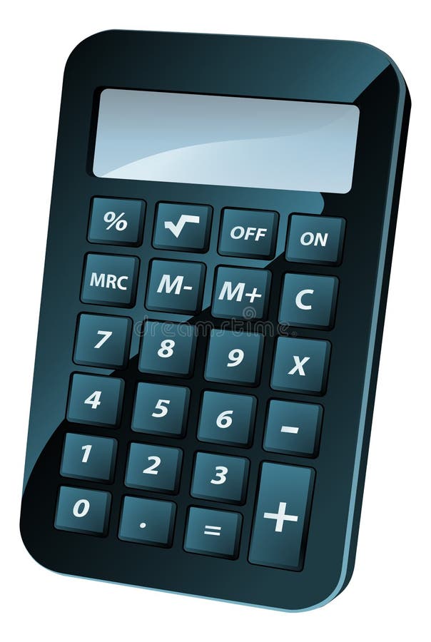 Taschenrechnermann Und Mathesymbole Vektor Abbildung - Illustration von ...