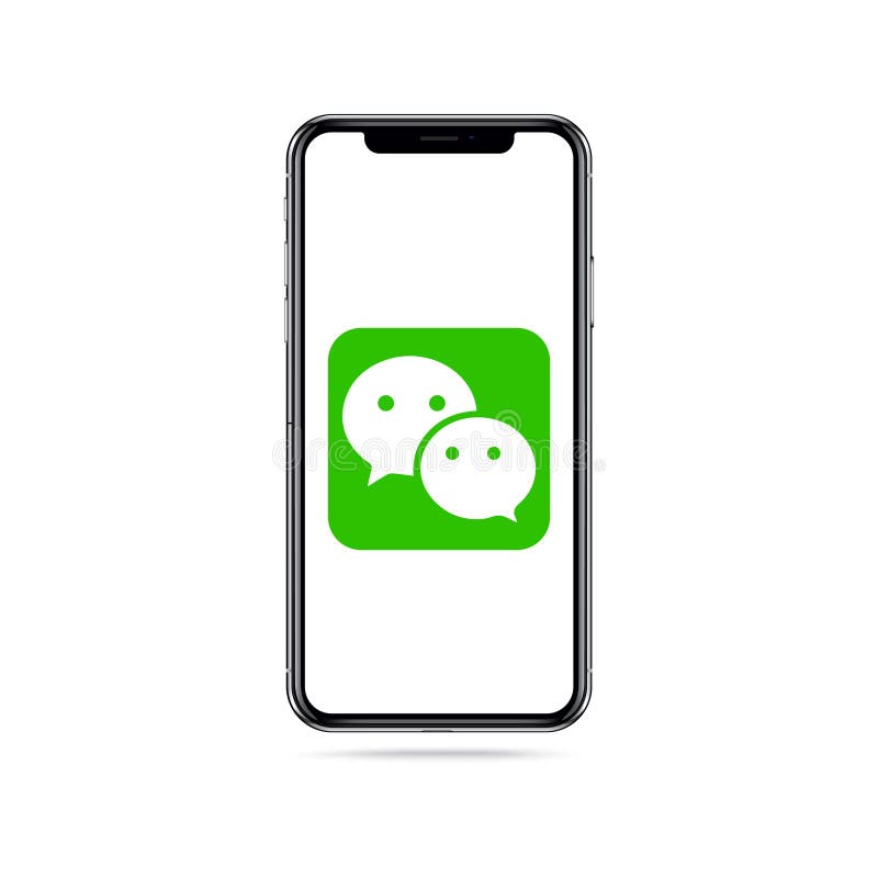 Wechat App Icon Logo on Iphone Screen Editorial Photography ...