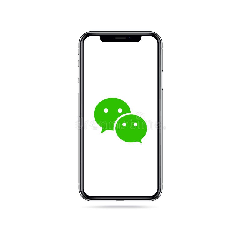 Wechat App Icon Logo on Iphone Screen Editorial Photography ...