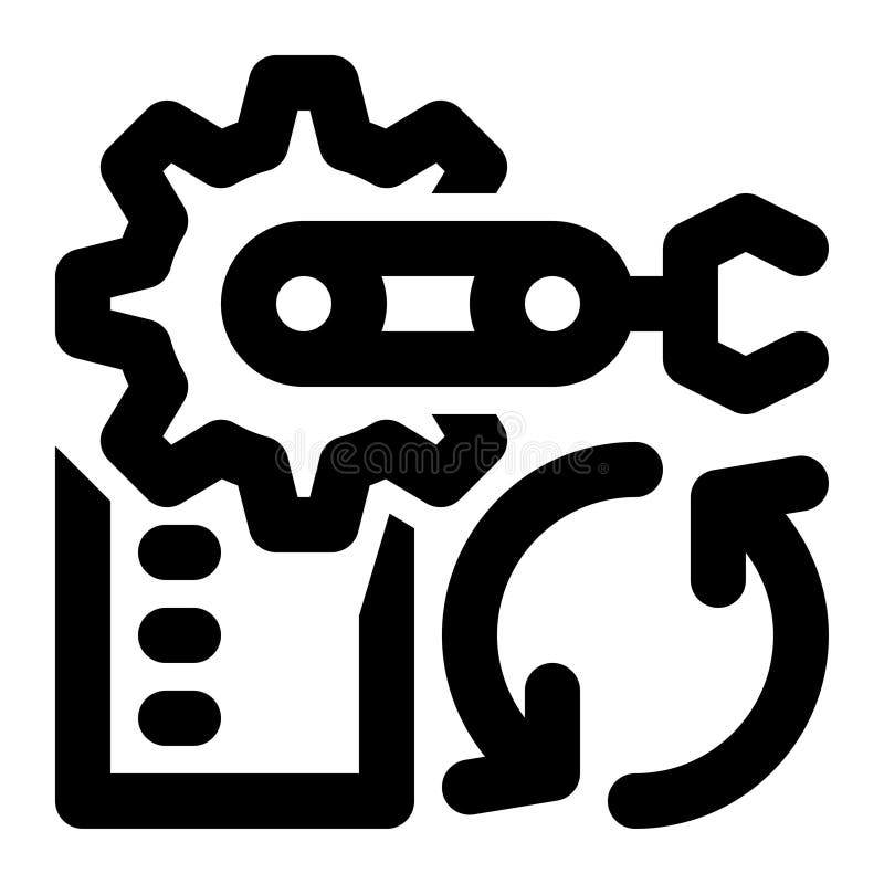 Task Automation, Task Management Outline Icon Stock Vector ...