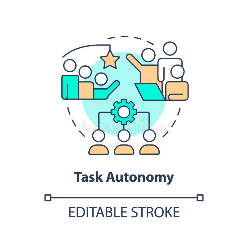 Task autonomy concept icon stock vector. Illustration of vector - 265094614