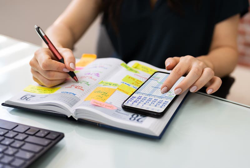 Task Calendar and Agenda Schedule Stock Photo - Image of panoramic ...