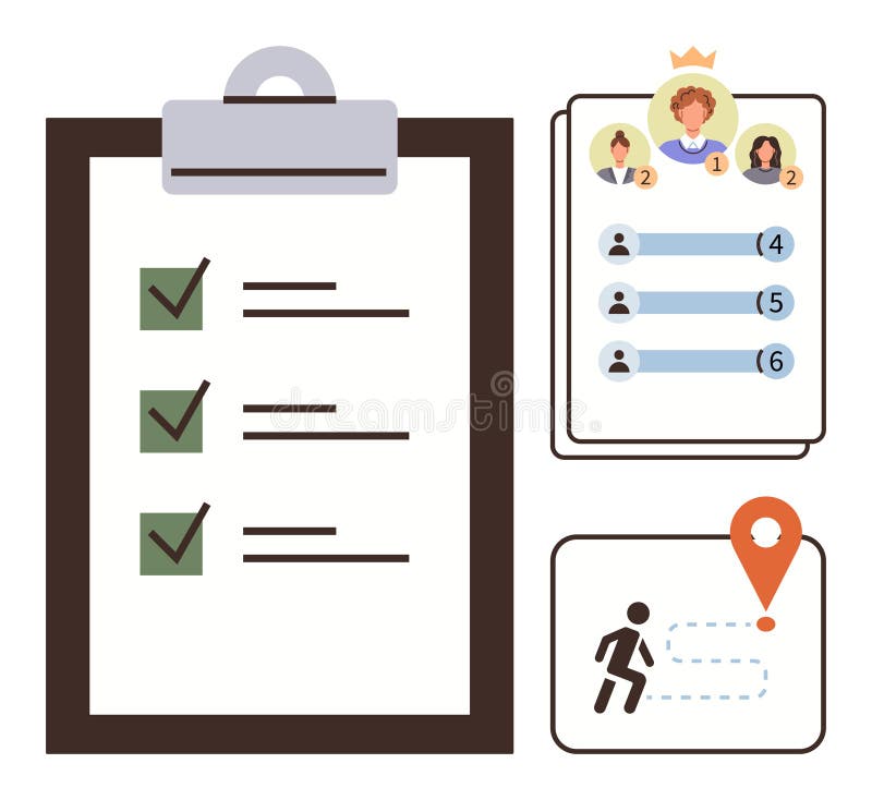 Task Checklist, Leaderboard, and Route Indicator for Goal Achievement and Progress Tracking ...