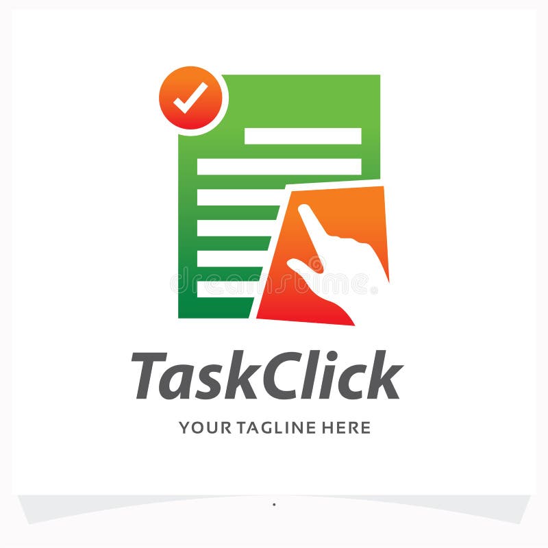 Task Click Logo Design Template Stock Vector - Illustration of isolated ...