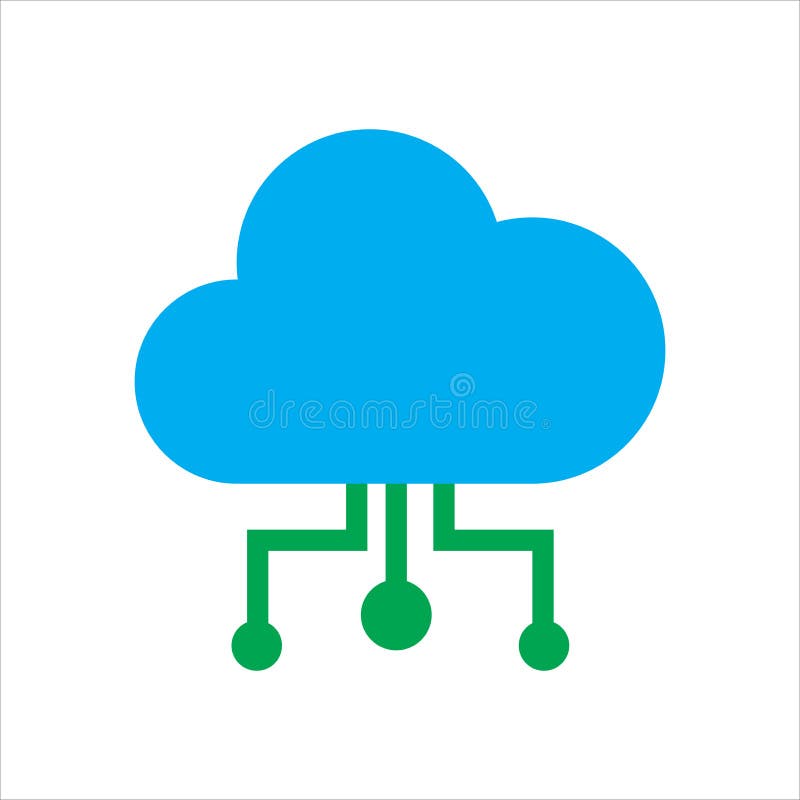 Cloud Illustration. Cloud with Conection. Concept of Cloud Computing ...