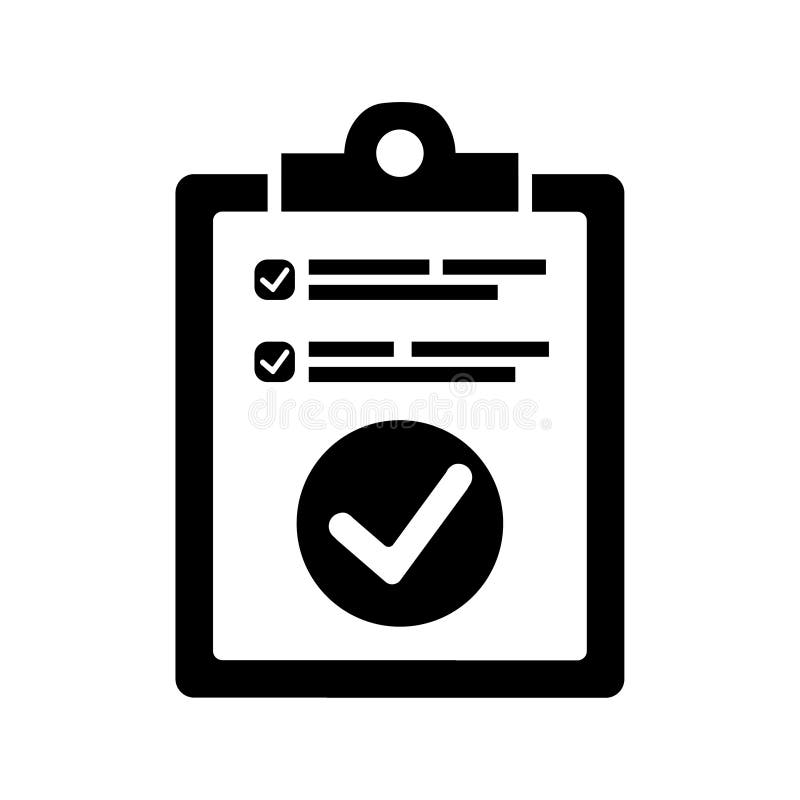 Checklist, Complete Task Icon / Blue Color Stock Vector - Illustration ...