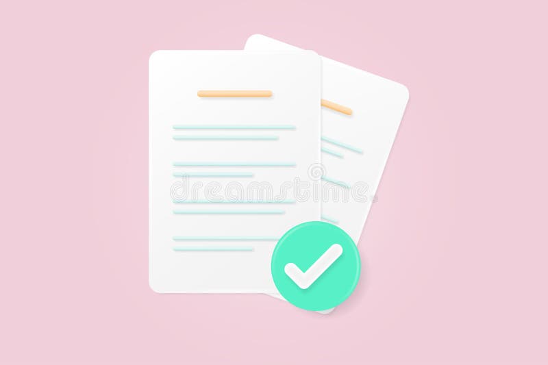 The Task is Completed. Stack of Paper Sheets. Confirmed or Approved ...