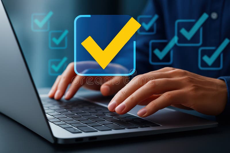 Task Completion Digital Checklist Concept Stock Photos - Free & Royalty ...