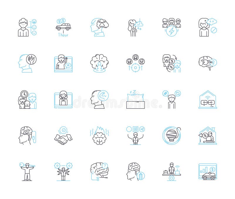 Task Completion Linear Icons Set. Achievement, Accomplishment, Success ...