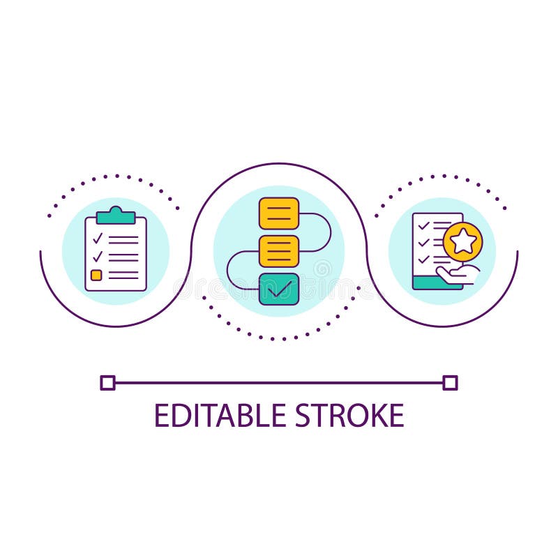 Task Completion Loop Concept Icon Stock Vector - Illustration of ...