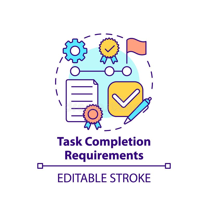 Task Completion Requirements Concept Icon Stock Vector - Illustration ...