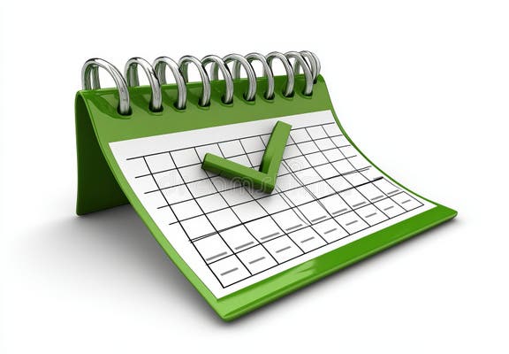 Task Completion and Scheduling Concepts are Illustrated by an Icon of a ...