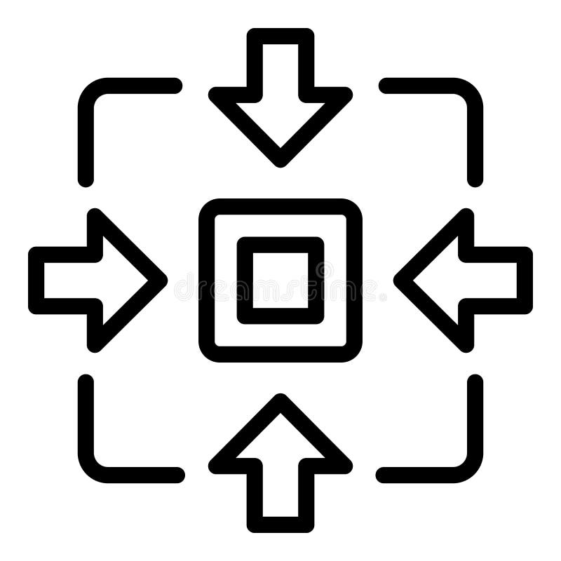 Task Concentration Icon Outline Vector. Mind Work Stock Vector ...