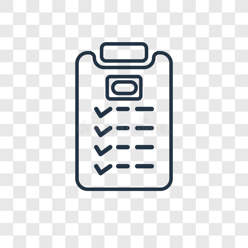 Task Concept Vector Linear Icon Isolated on Transparent Background ...