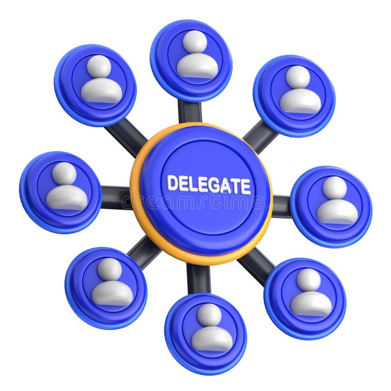 Task Delegation 3D Render stock illustration. Illustration of ...