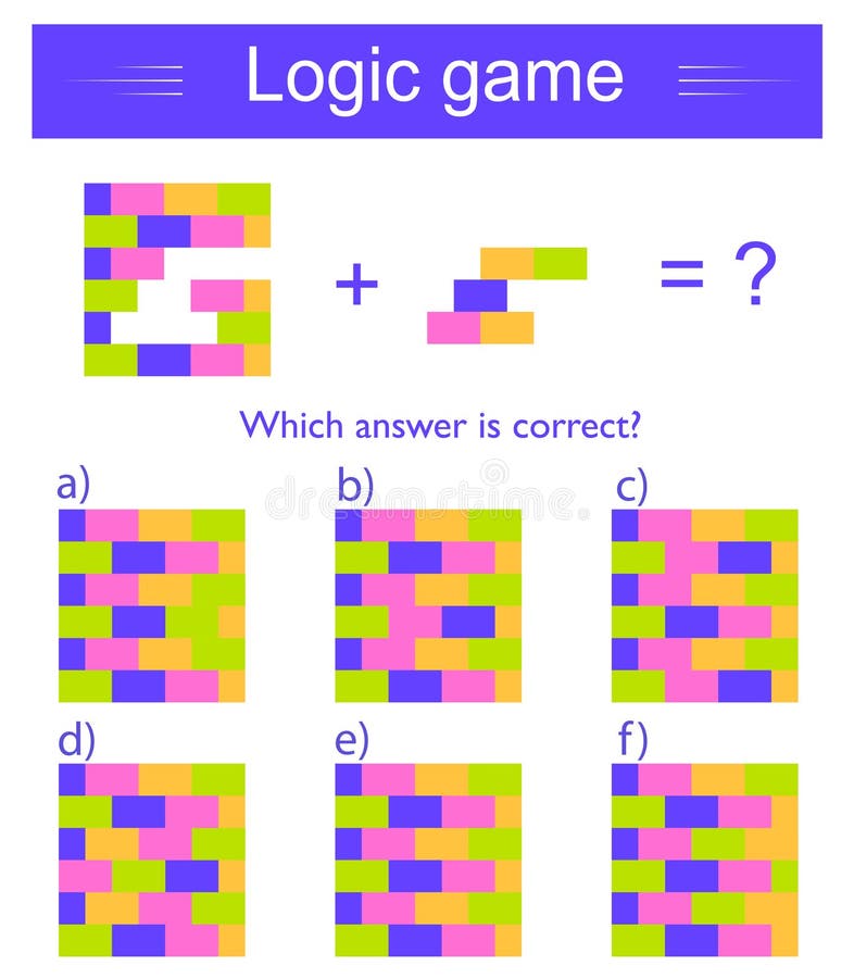 Task for Development of Attention and Logic. IQ Training Test. for ...