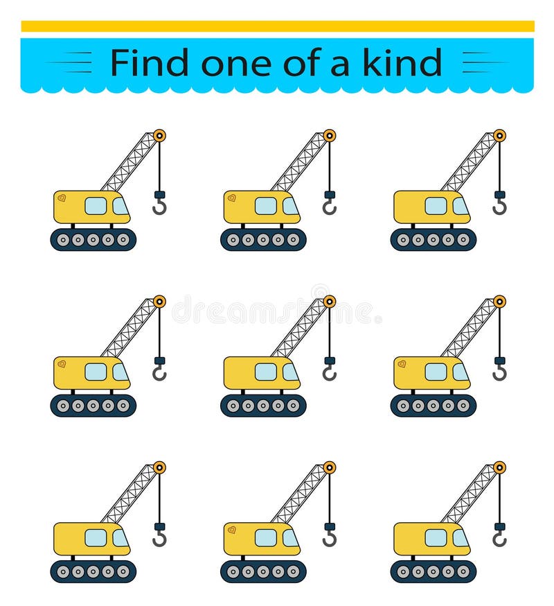 Task for Development of Attention and Logic. Need To Find One of a Kind ...