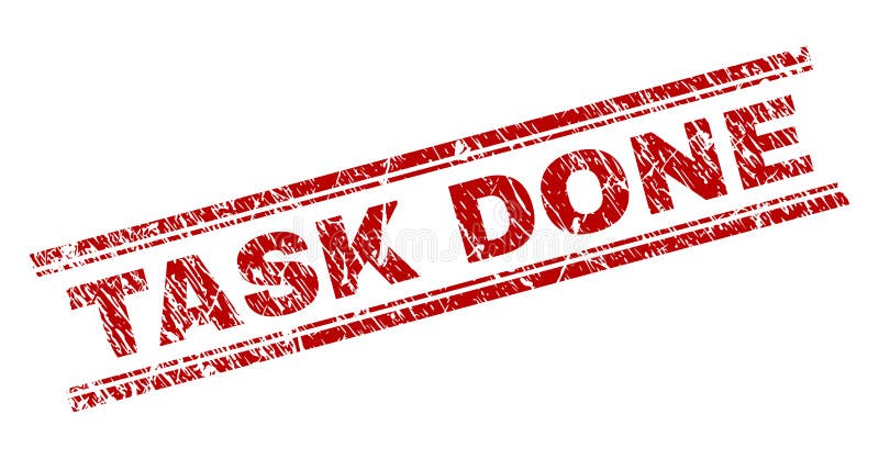 Grunge Textured TASK DONE Stamp Seal Stock Vector - Illustration of ...