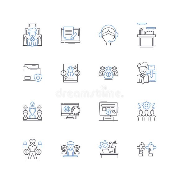 Task Execution Line Icons Collection. Efficiency, Productivity, Effectiveness, Execution ...