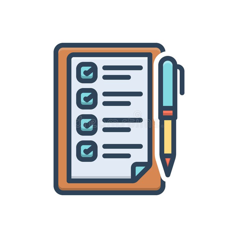 Color Illustration Icon for Task, Check and Note Stock Vector ...