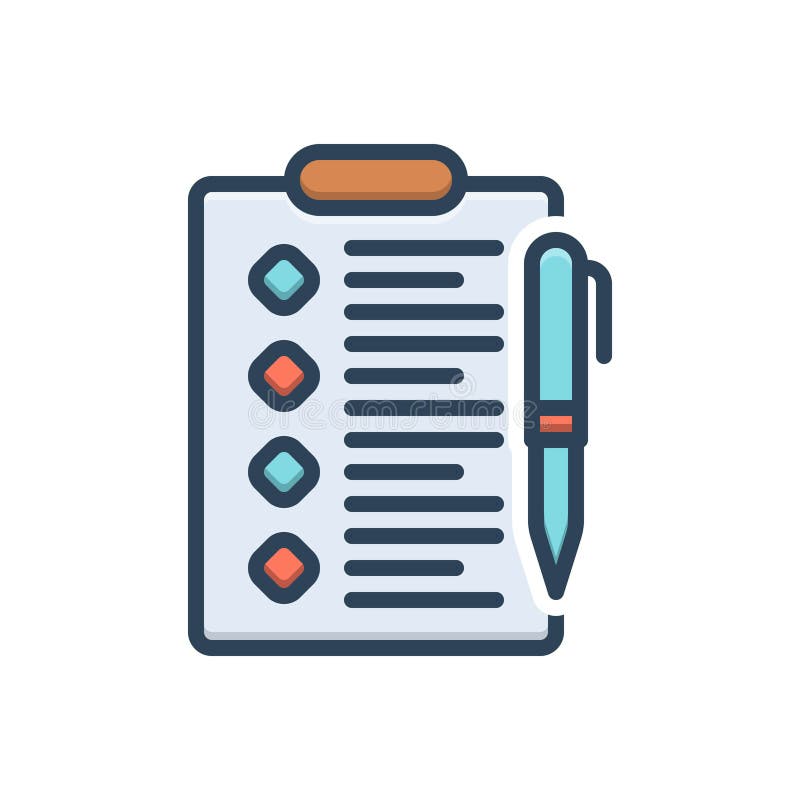 Color Illustration Icon for Task, Paper and Document Stock Vector ...