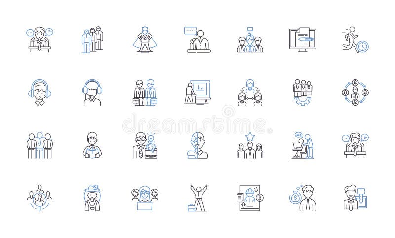 Task Line Icons Collection. Assignment, Project, Chore, Duty, Mission ...