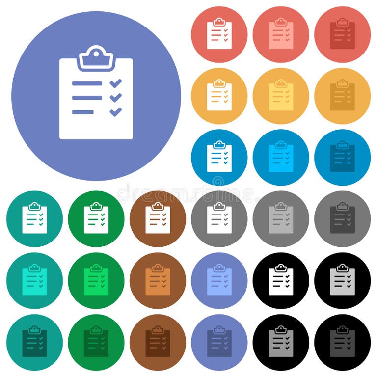 Task List Alternate Round Flat Multi Colored Icons Stock Vector ...