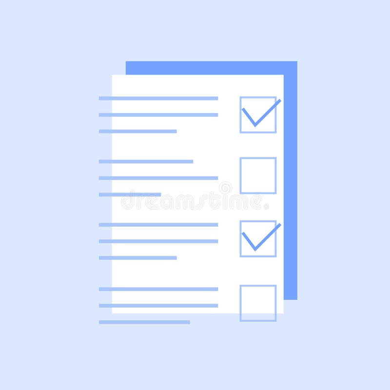 Task List Icon. Document with Paragraphs Stock Vector - Illustration of ...