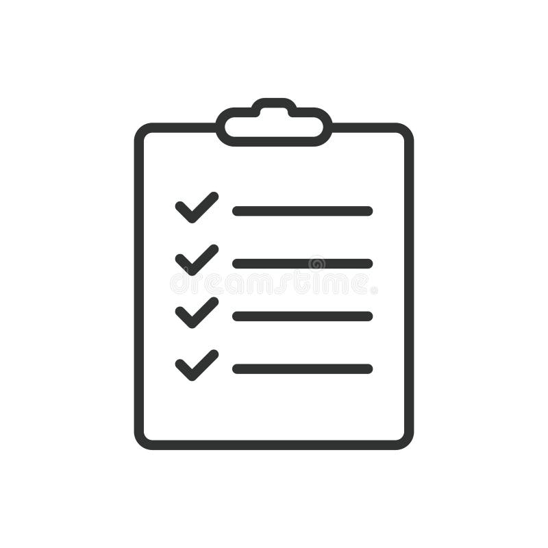 Task List, Icon in Line Design. Task List, Checklist, To-do List, Tasks Planner, Tasks ...