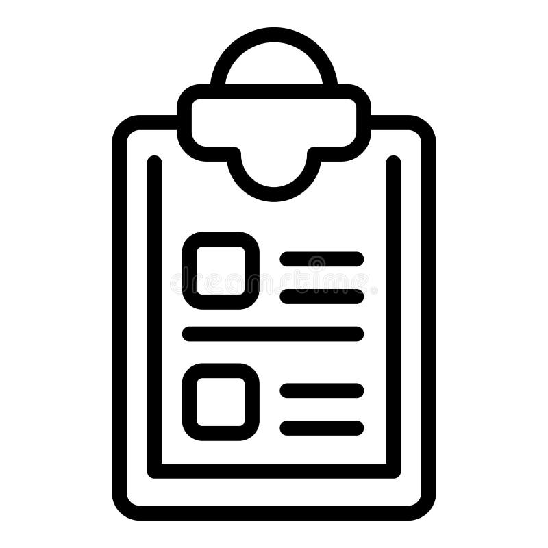 Task List Icon Outline Vector. Checklist Document Stock Vector ...
