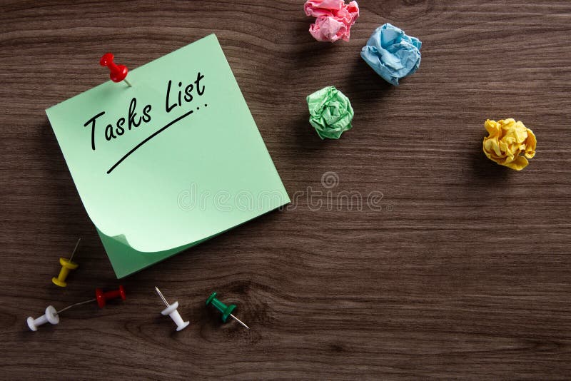 Task List Personal Organizer Management Reminder Stock Photo - Image of ...
