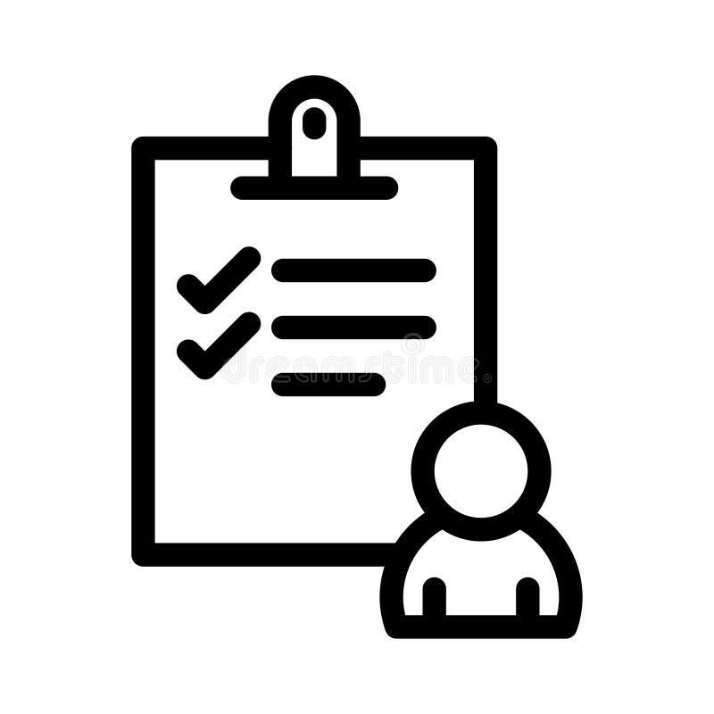 Task List Vector Thin Line Icon Stock Vector - Illustration of setting ...