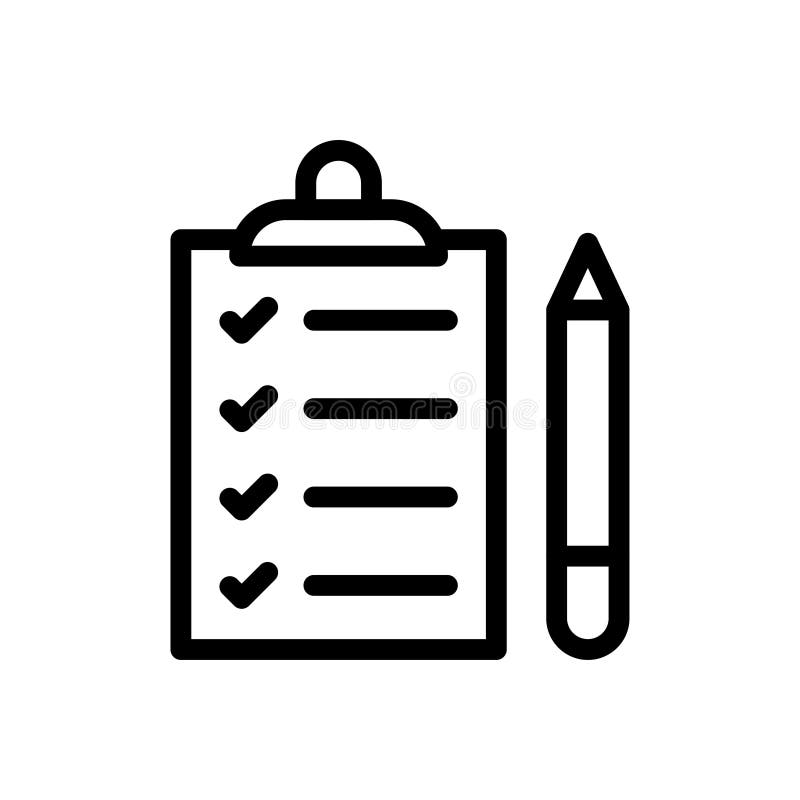 Task List Vector Line Colour Icon Stock Vector - Illustration of ...
