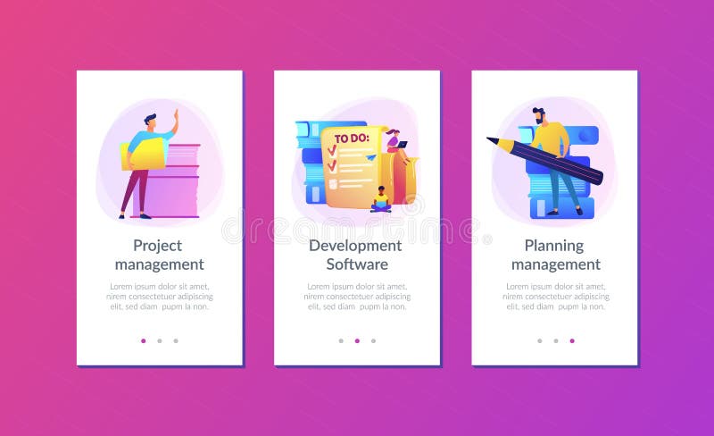 Task Management it App Interface Template Stock Vector - Illustration ...