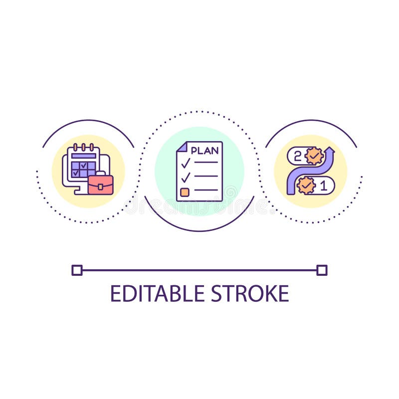 Task Management Loop Concept Icon Stock Vector - Illustration of icon ...