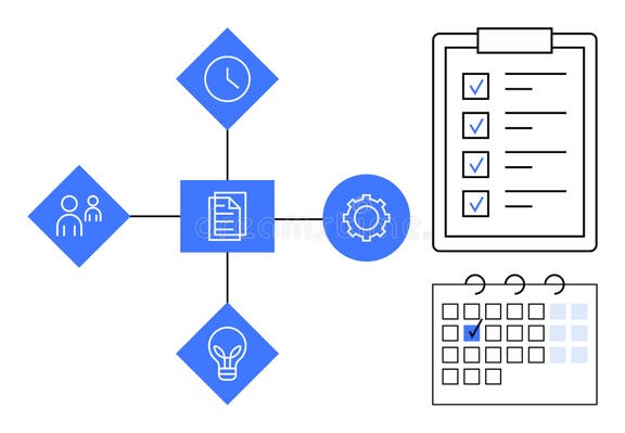 Task Management and Productivity Concept with Workflow Process and ...