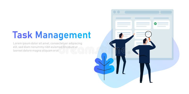 Task Management Project Manager Business Man with To Do List Software ...