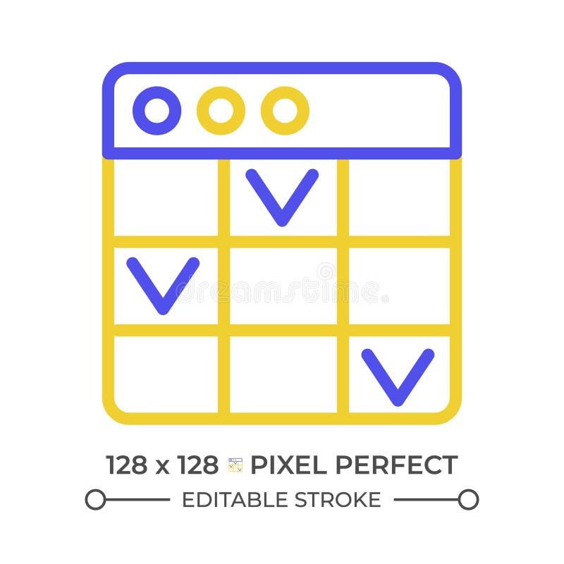 Task Management Software Two Color Line Icon Stock Vector ...