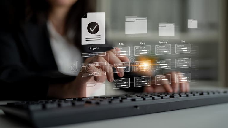 Task Management Workflow and Project Progress Tracker Latch Stock Image ...