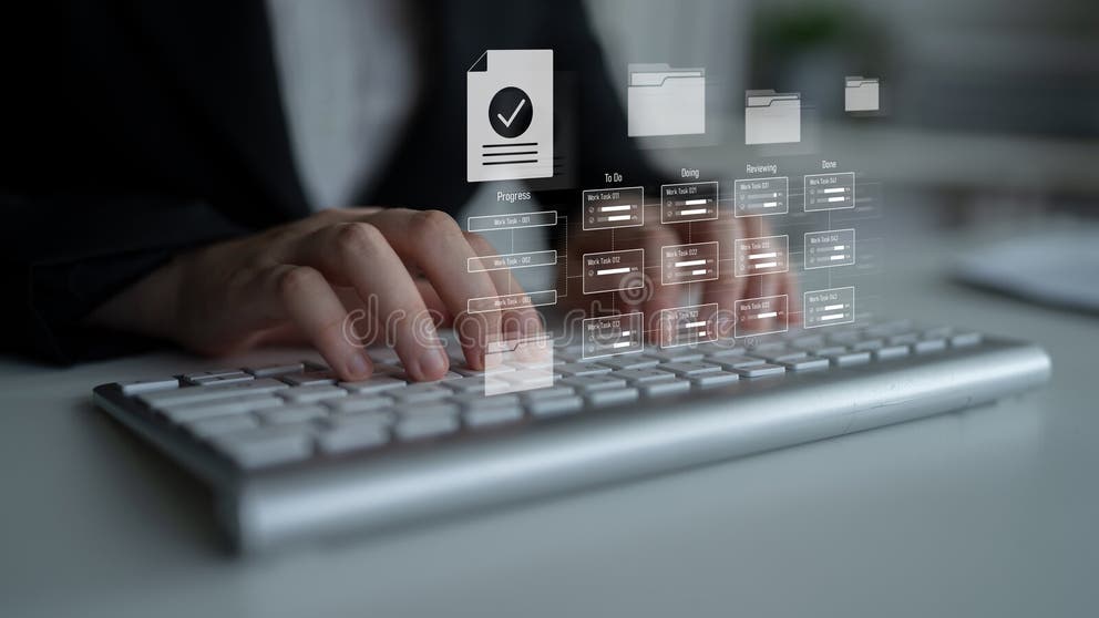 Task Management Workflow and Project Progress Tracker Latch Stock Image ...