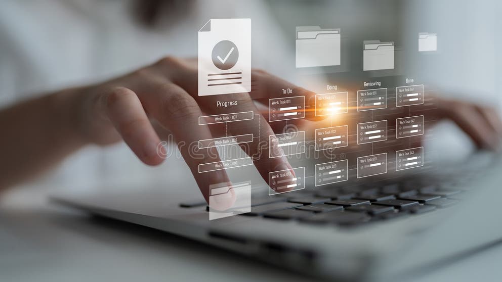 Task Management Workflow and Project Progress Tracker Latch Stock Image ...